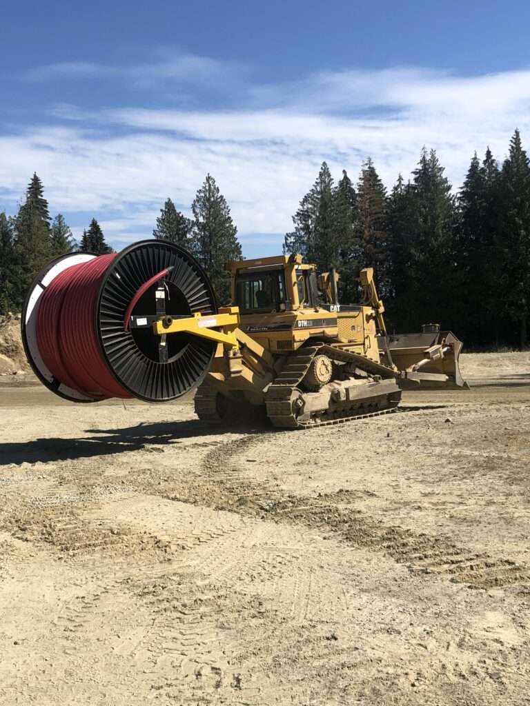 Cable Spool Holder for D8 Dozer - Mofab Metal Works